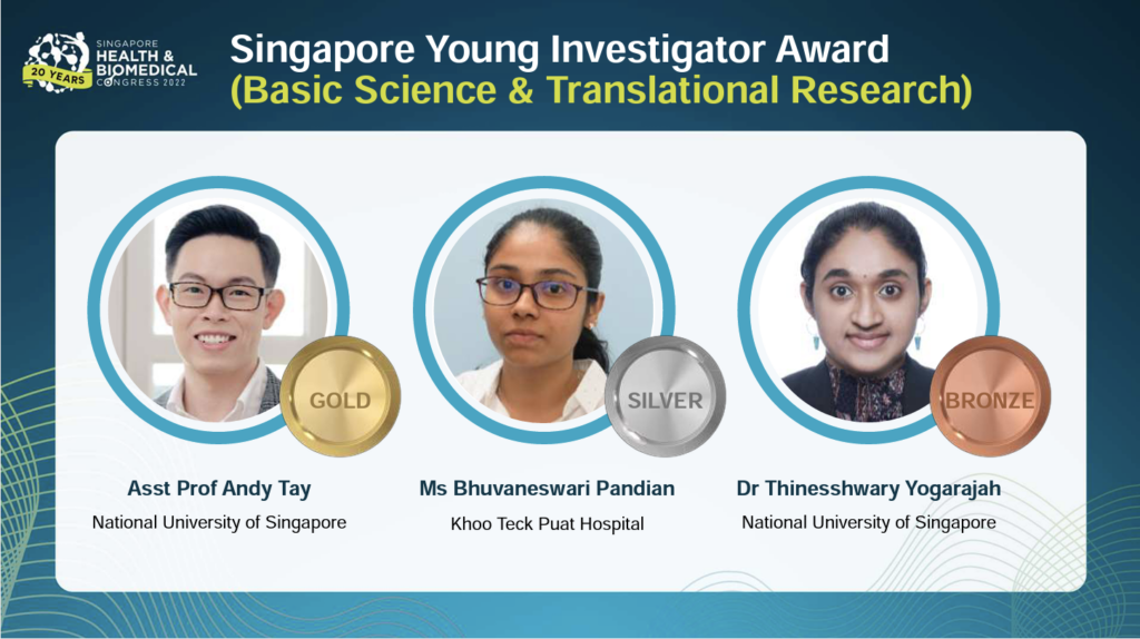 SHBC Singapore Young Investigator Award gold winner - Dr Andy Tay - iHealthtech – Institute for ...